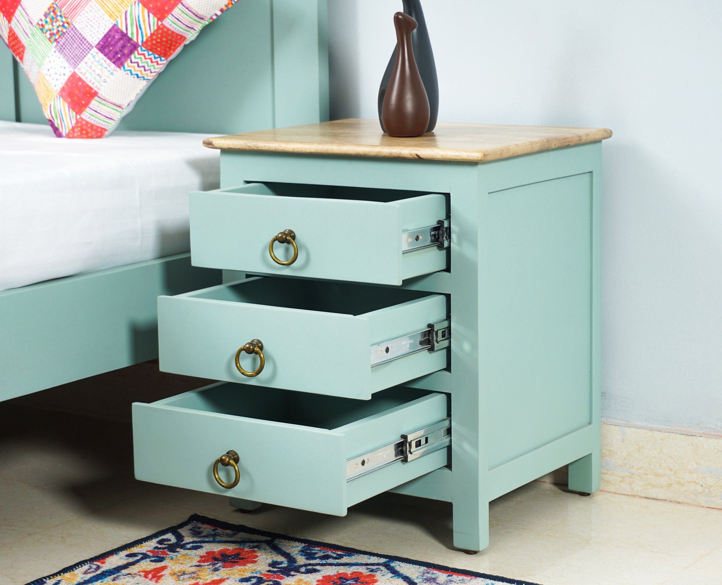 Buy Online Alexandria Wooden Bedside Table