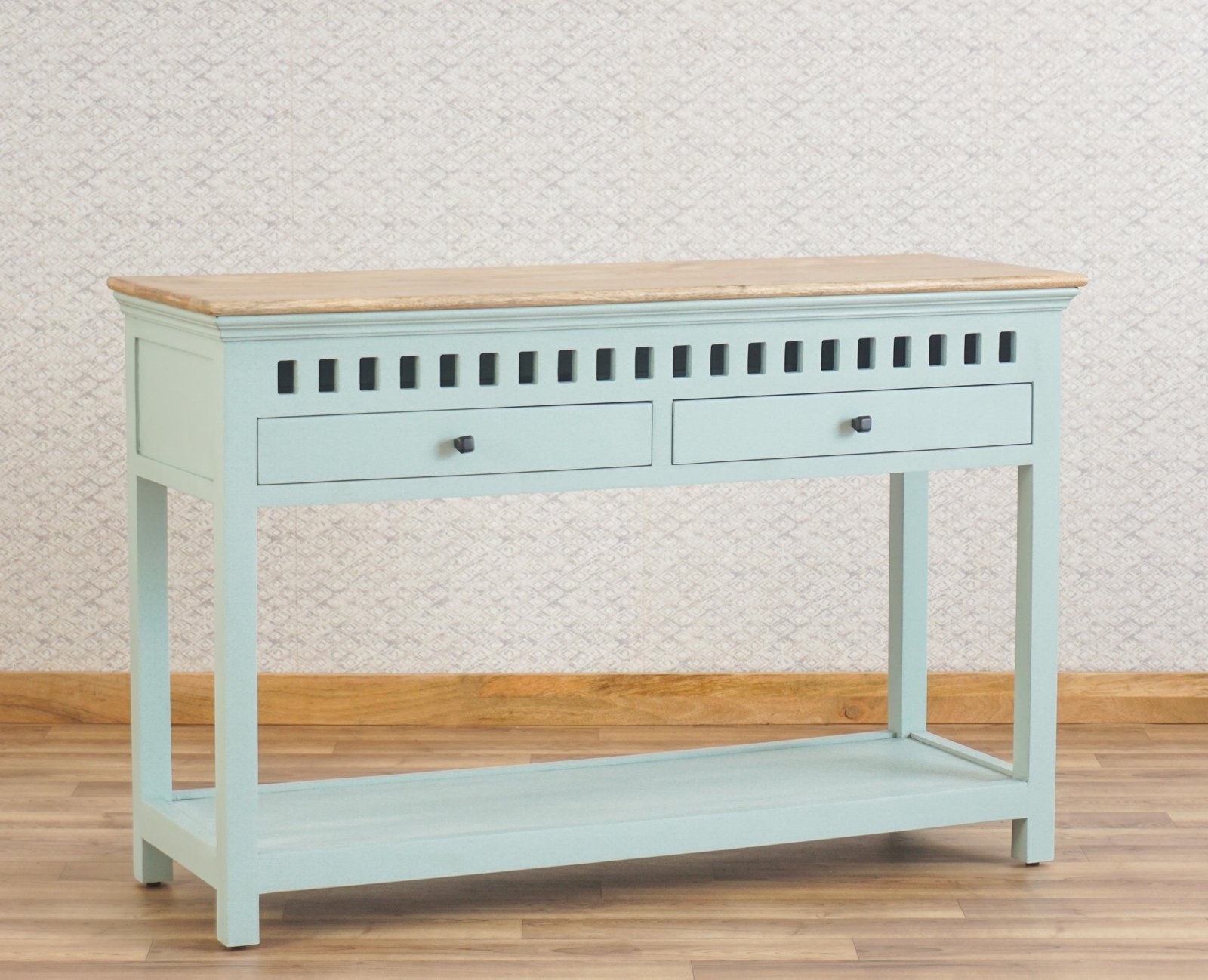 Buy Online Alexandria Solid Wood Console Table-Two Drawer