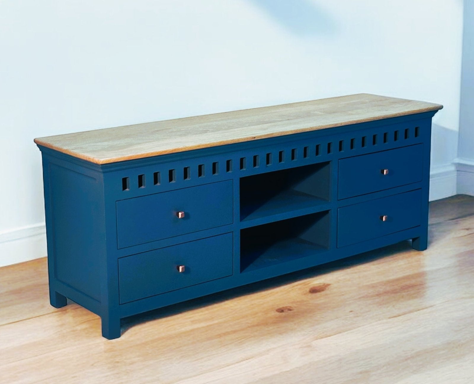 Buy Online Alexandria Solid Wood TV Cabinet- Four Drawer