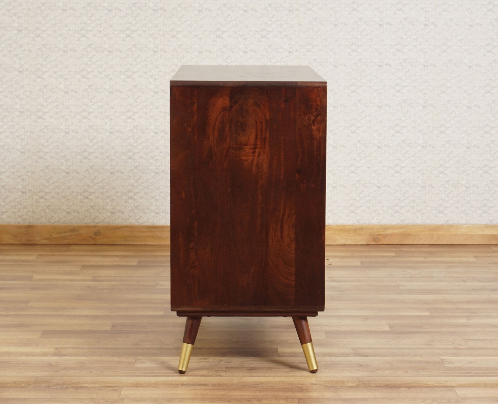 Boston Solid Wood Rattan Cane Chest of Drawer Four Drawer