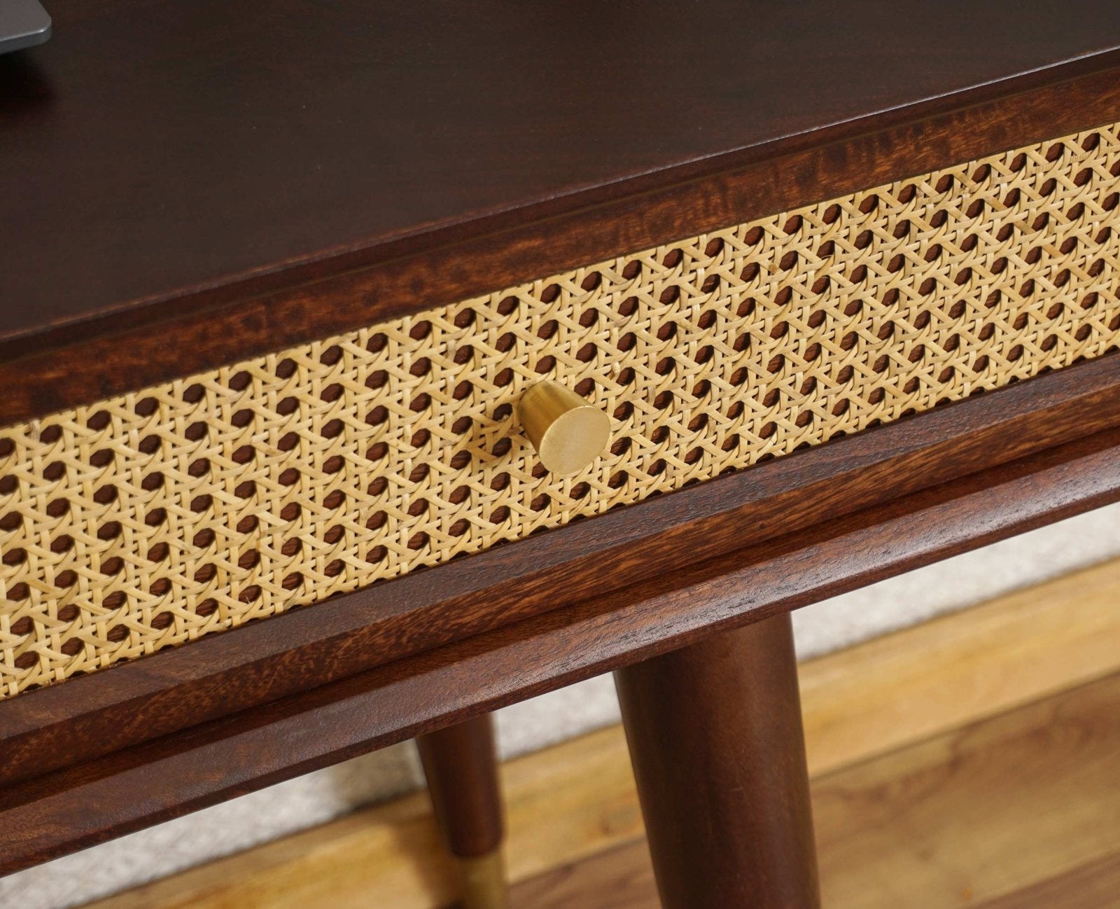 Boston Solid Wood Rattan Cane Console Table-Buy Online Today