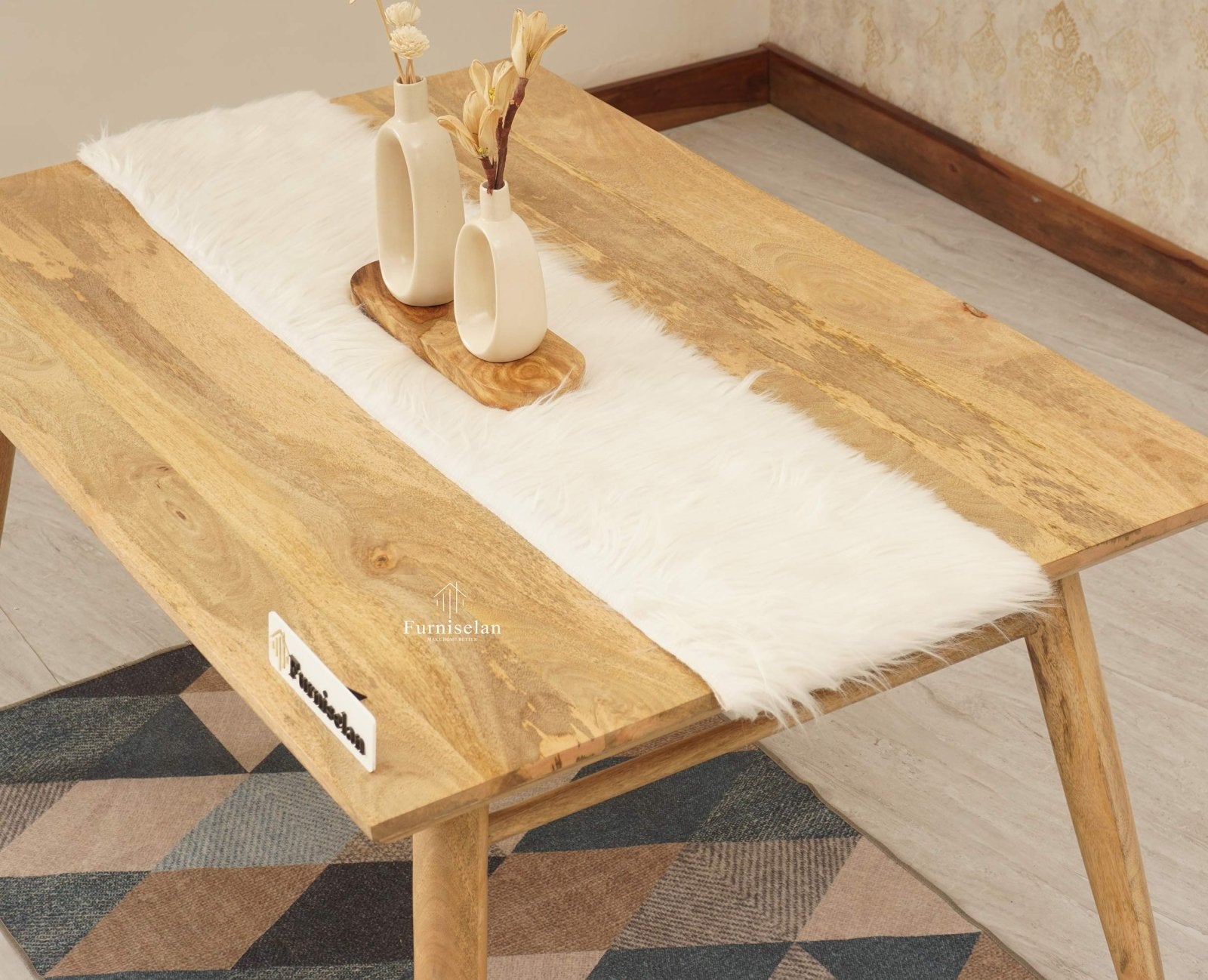Buy Online Dining Table Four Seater with Bench | furniselan