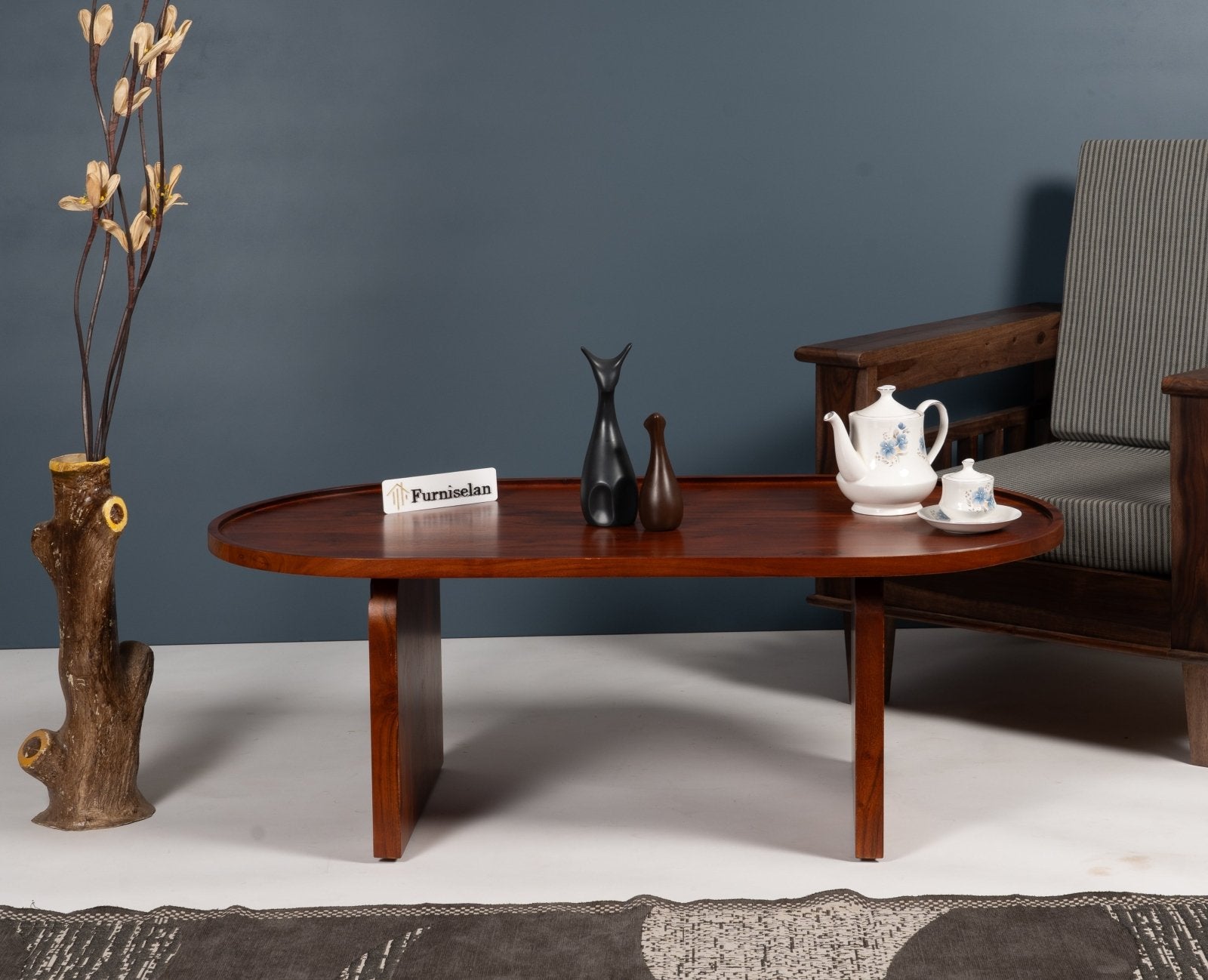 Buy Online Columbia Solid Wood Oval Coffee Table