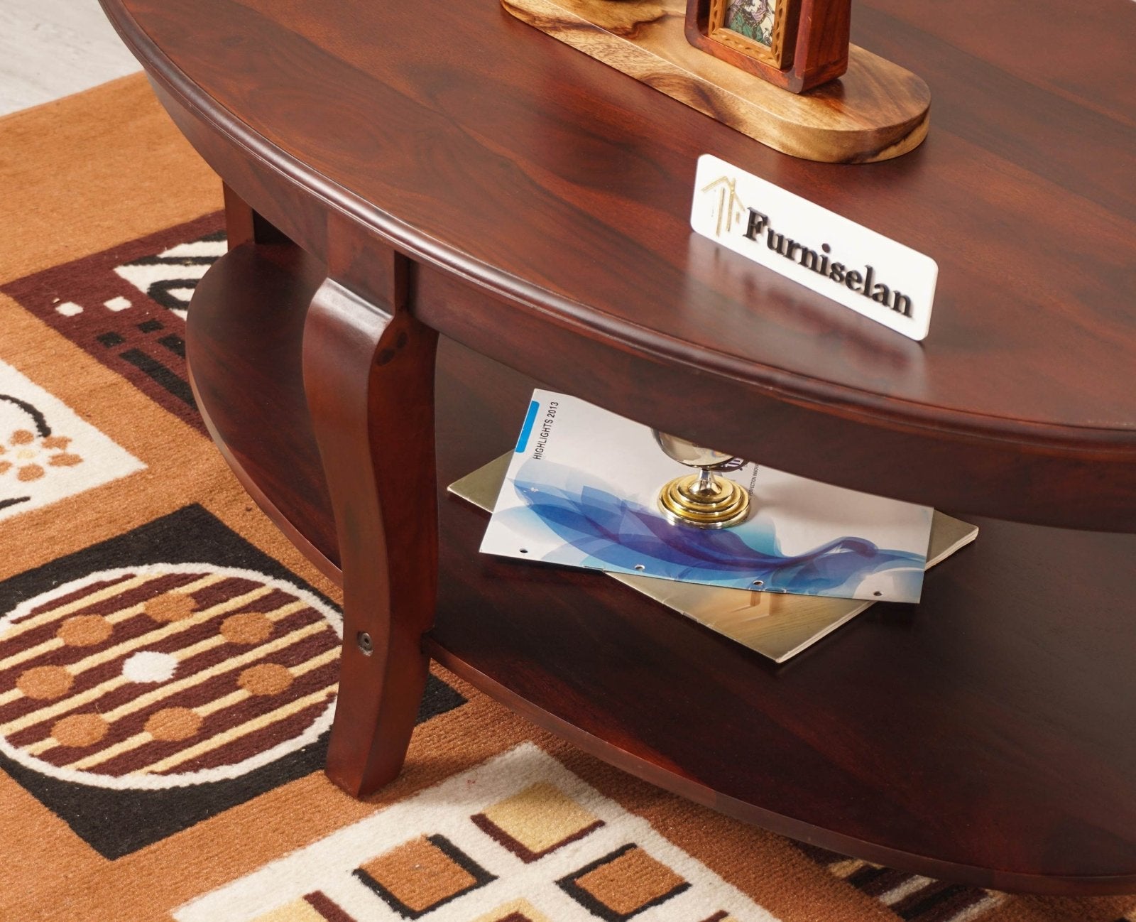 Buy Online Denmark Sheesham Wood Oval Coffee Table