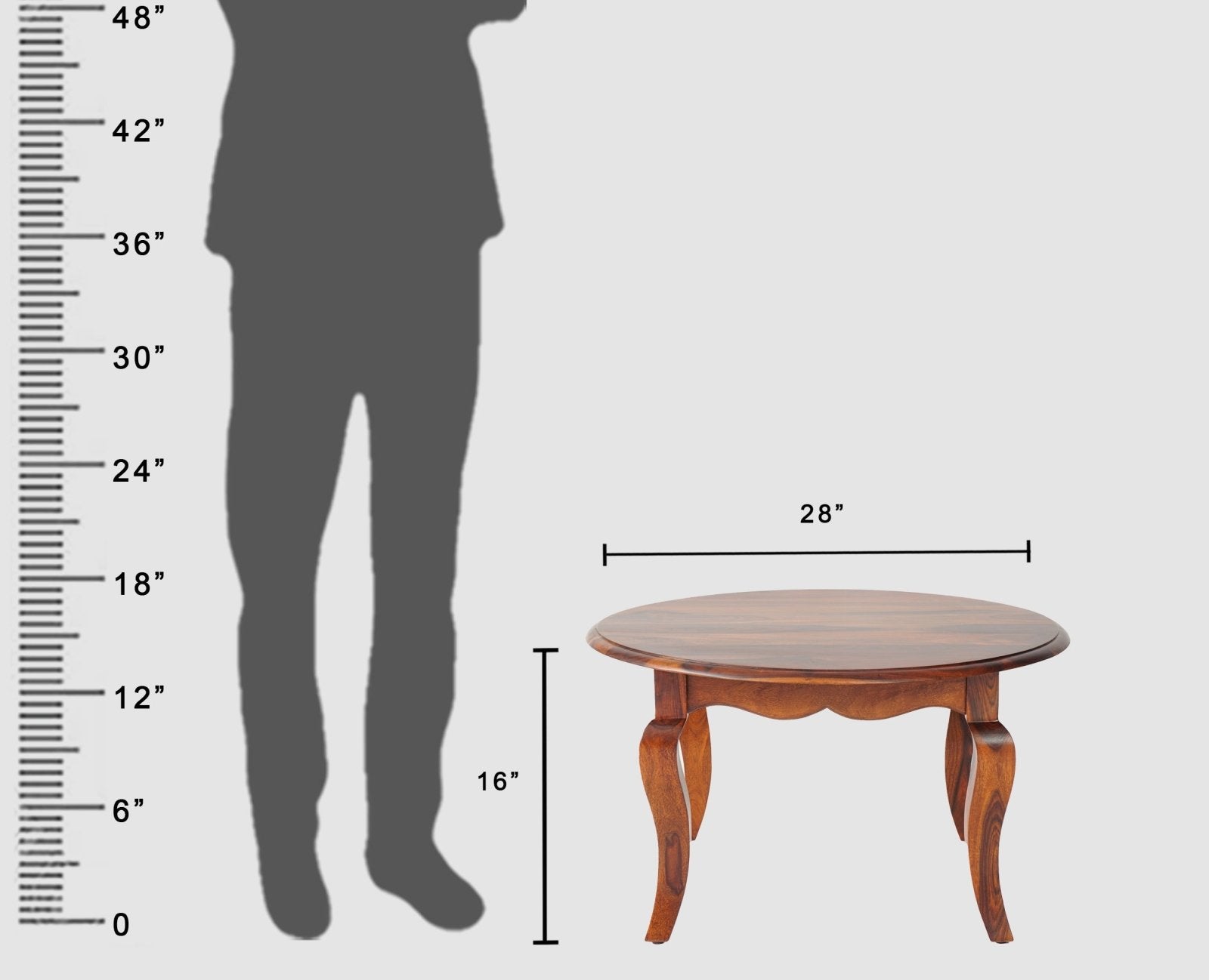 Denmark Sheesham Wood Round Coffee Table