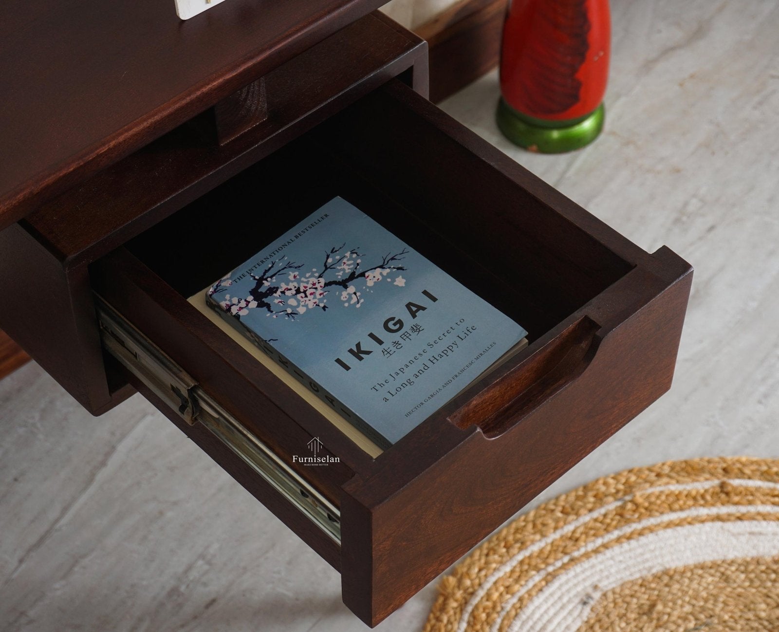 Buy Online Hosur Solid Mango Wood Two Drawer Study Table