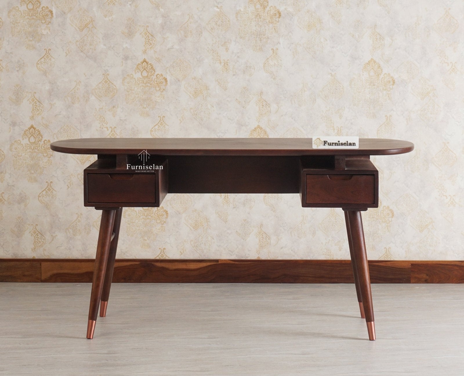 Buy Online Hosur Solid Mango Wood Two Drawer Study Table