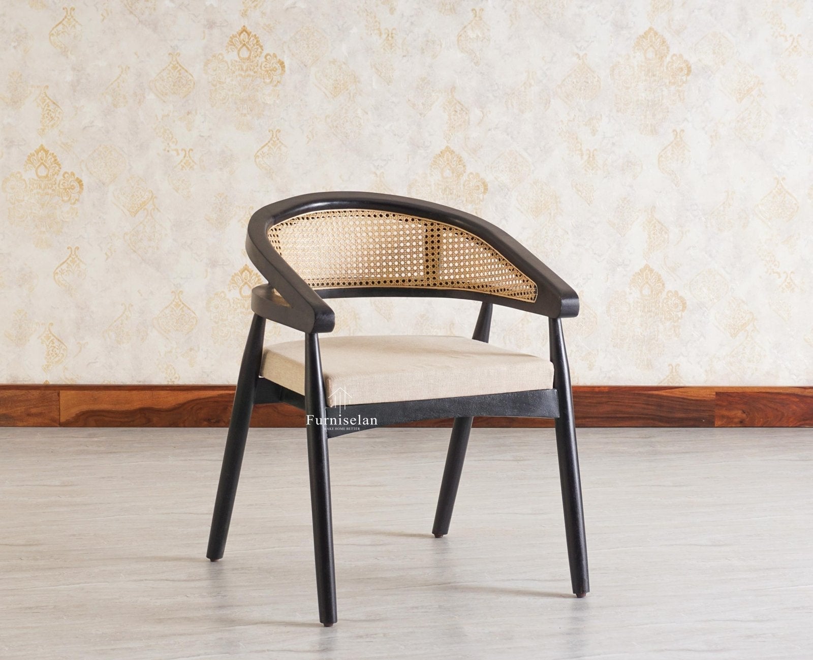 Upto 50% OFF Newport Solid Wood Rattan Arm Chair Furniselan