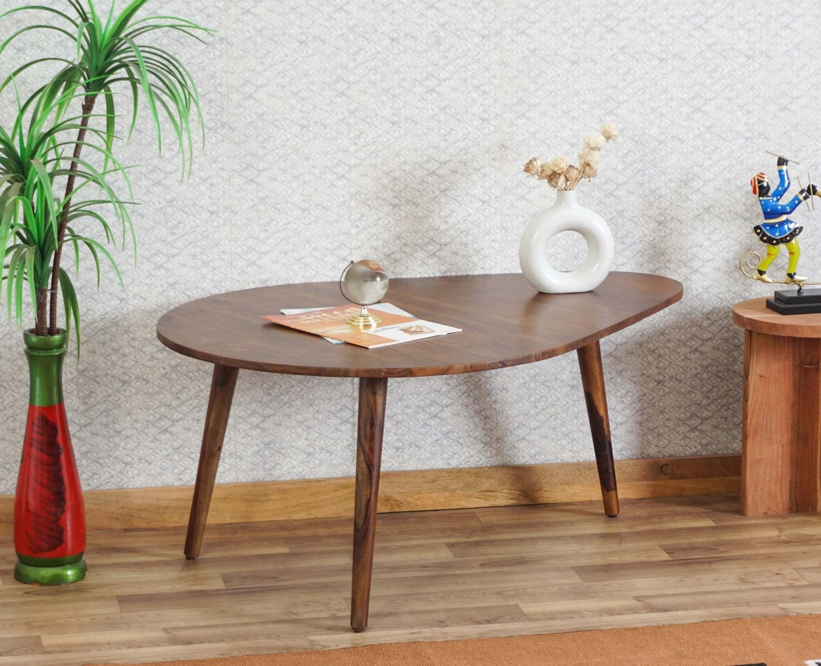 Pearl Solid Wood Triangle Coffee Table