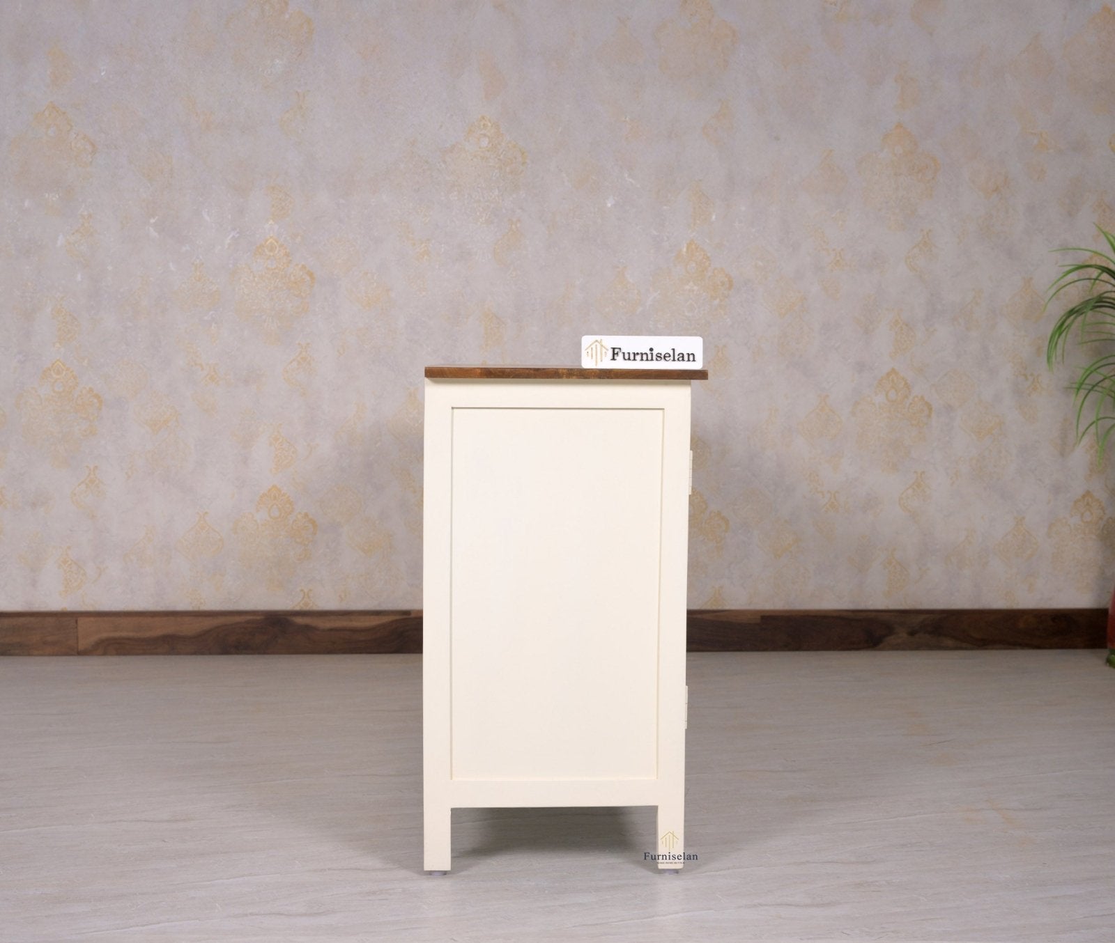 Buy Online Spain Solid Mango Wood Sideboard Cabinet- 4 Doors