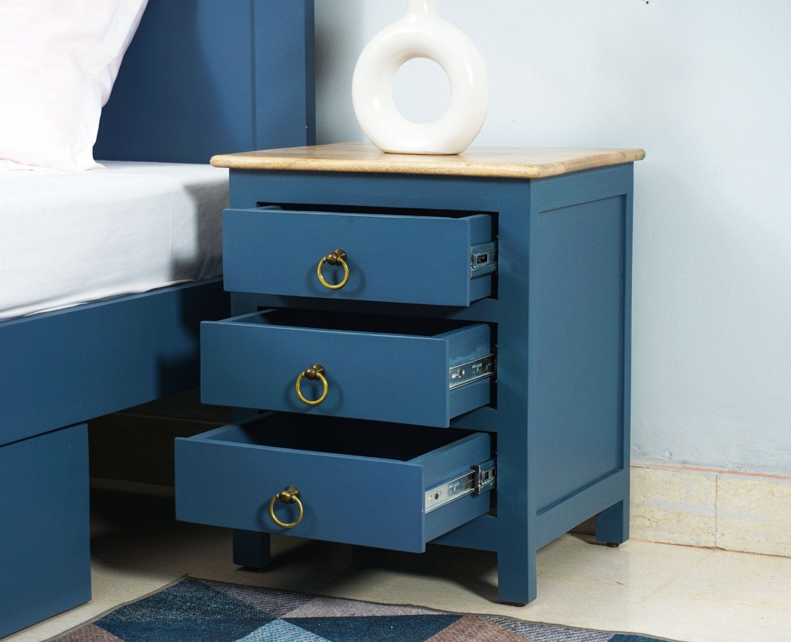 Buy Online Alexandria Wooden Bedside Table