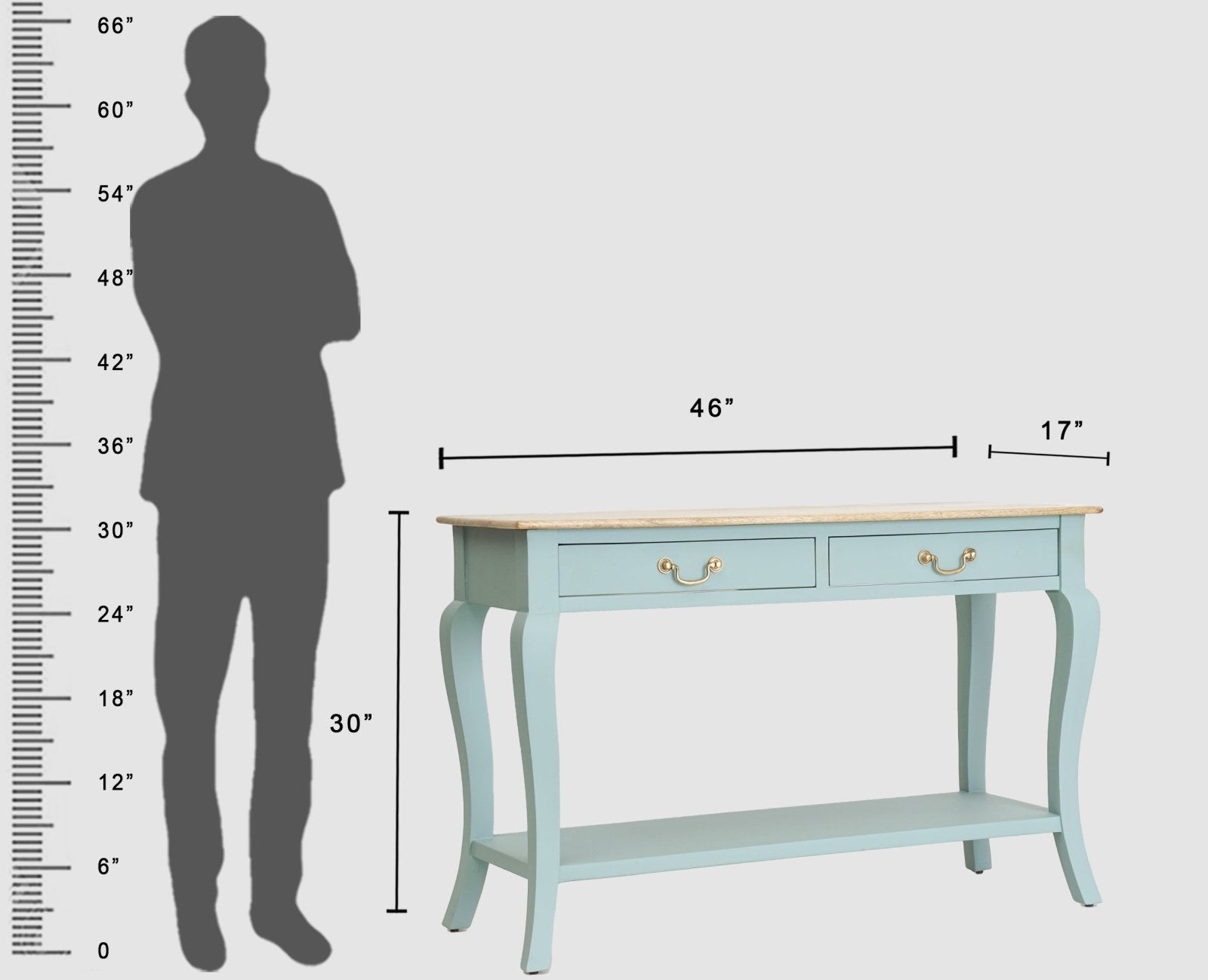 Buy Online Alexandria Wooden Console Table With Two Drawer