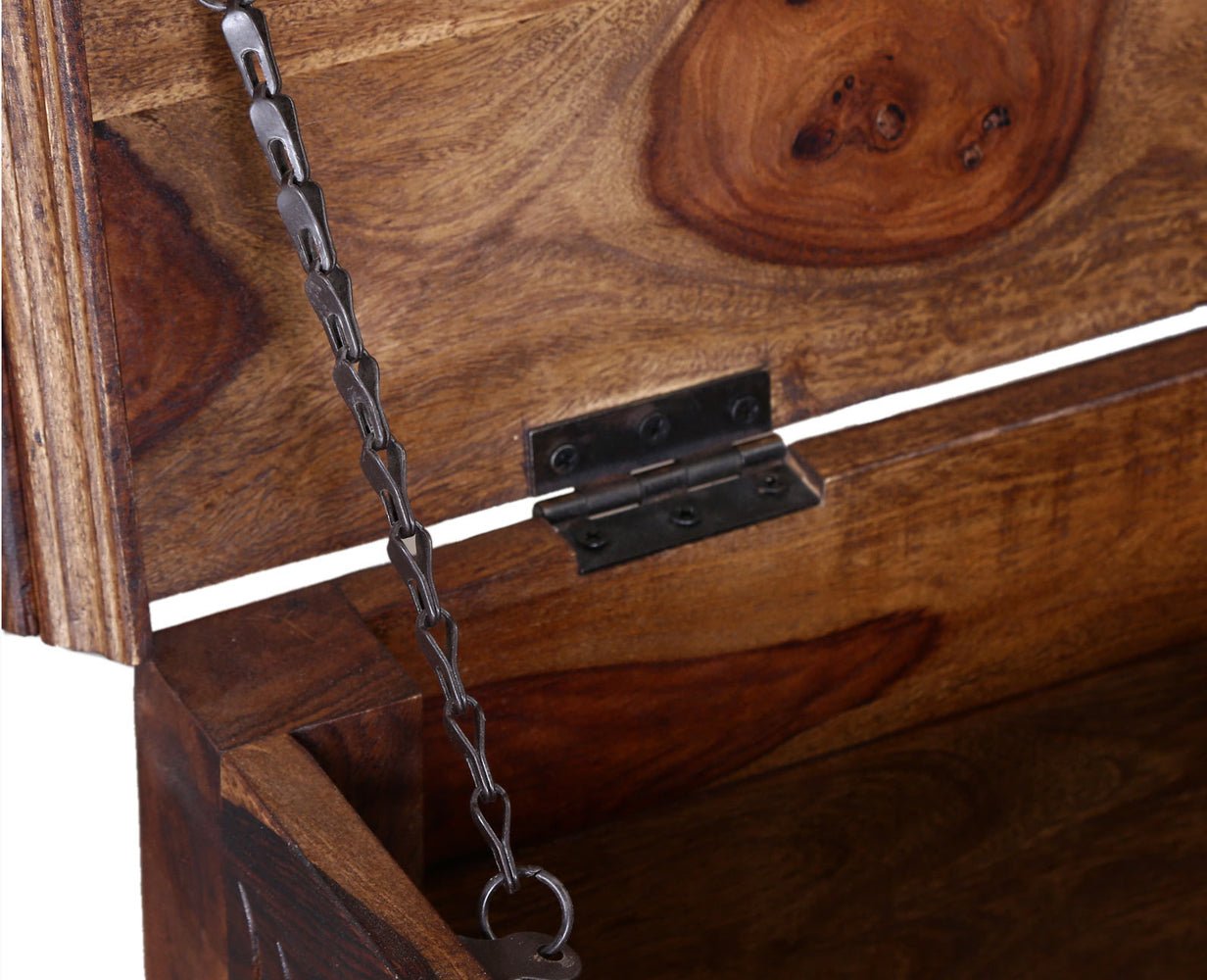 Buy Solid Wood Storage Trunk Box Online on Furniselan