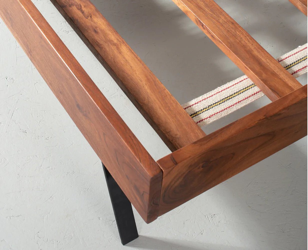 Buy Barcelona Solid Wood King Size Bed Online on Furniselan