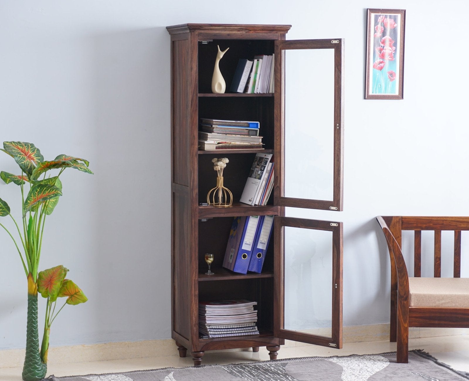 Belgium Glass Doors Book Case