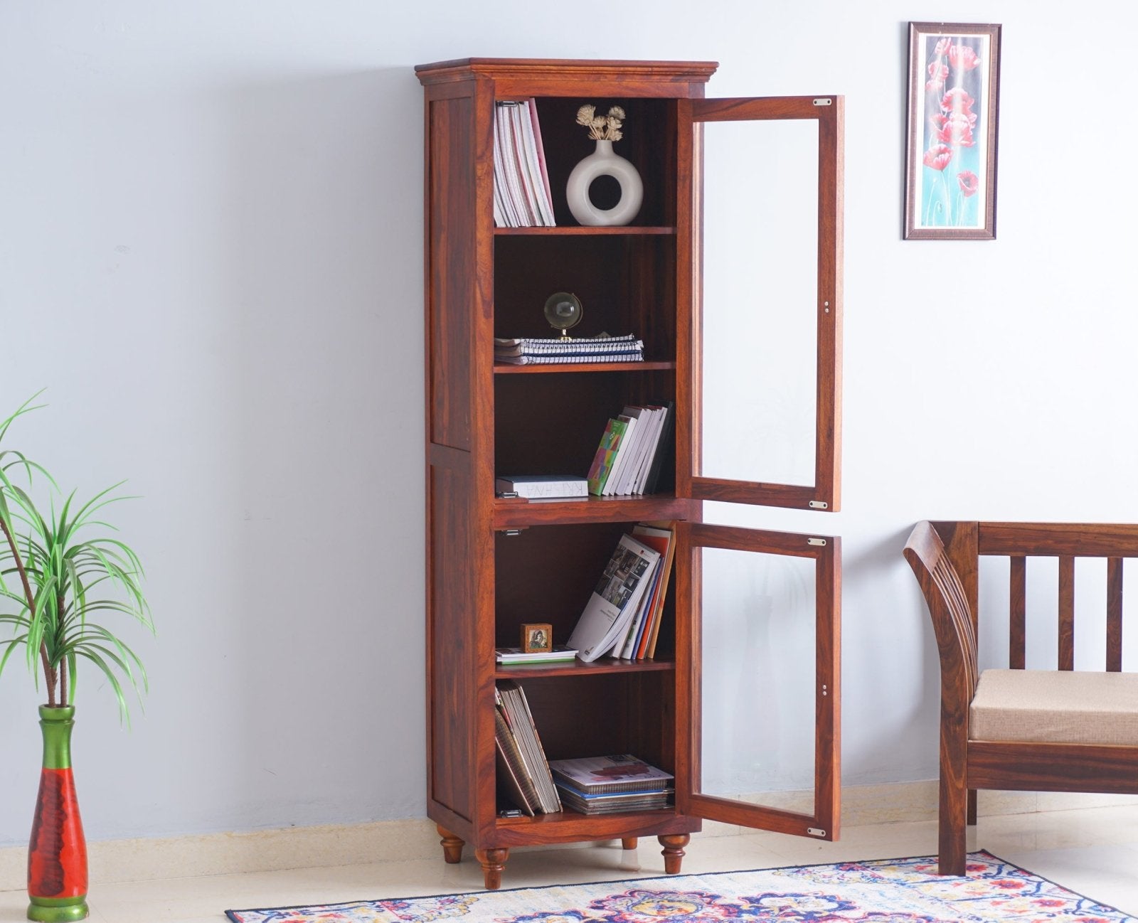 Belgium Glass Doors Book Case