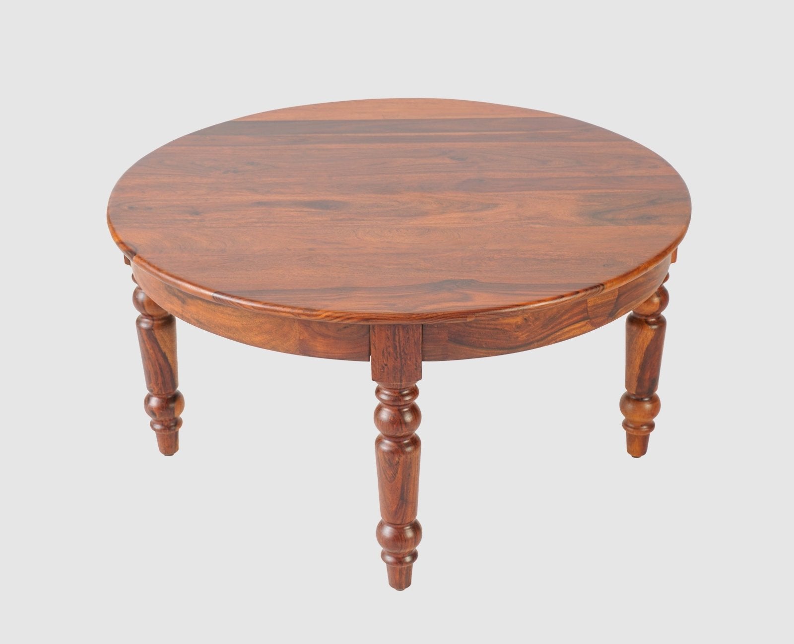 Belgium Sheesham Wood Round Coffee Table