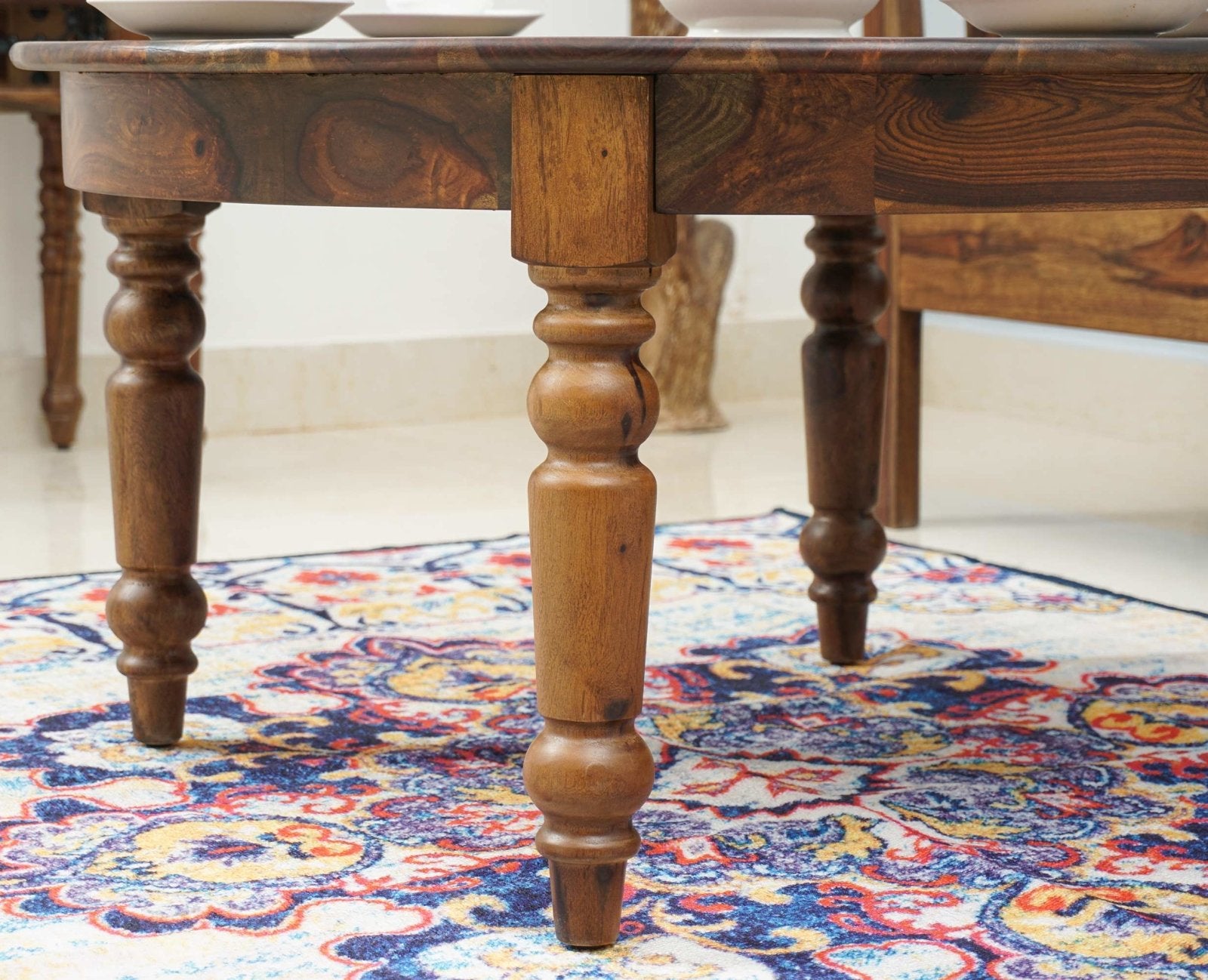 Belgium Sheesham Wood Round Coffee Table