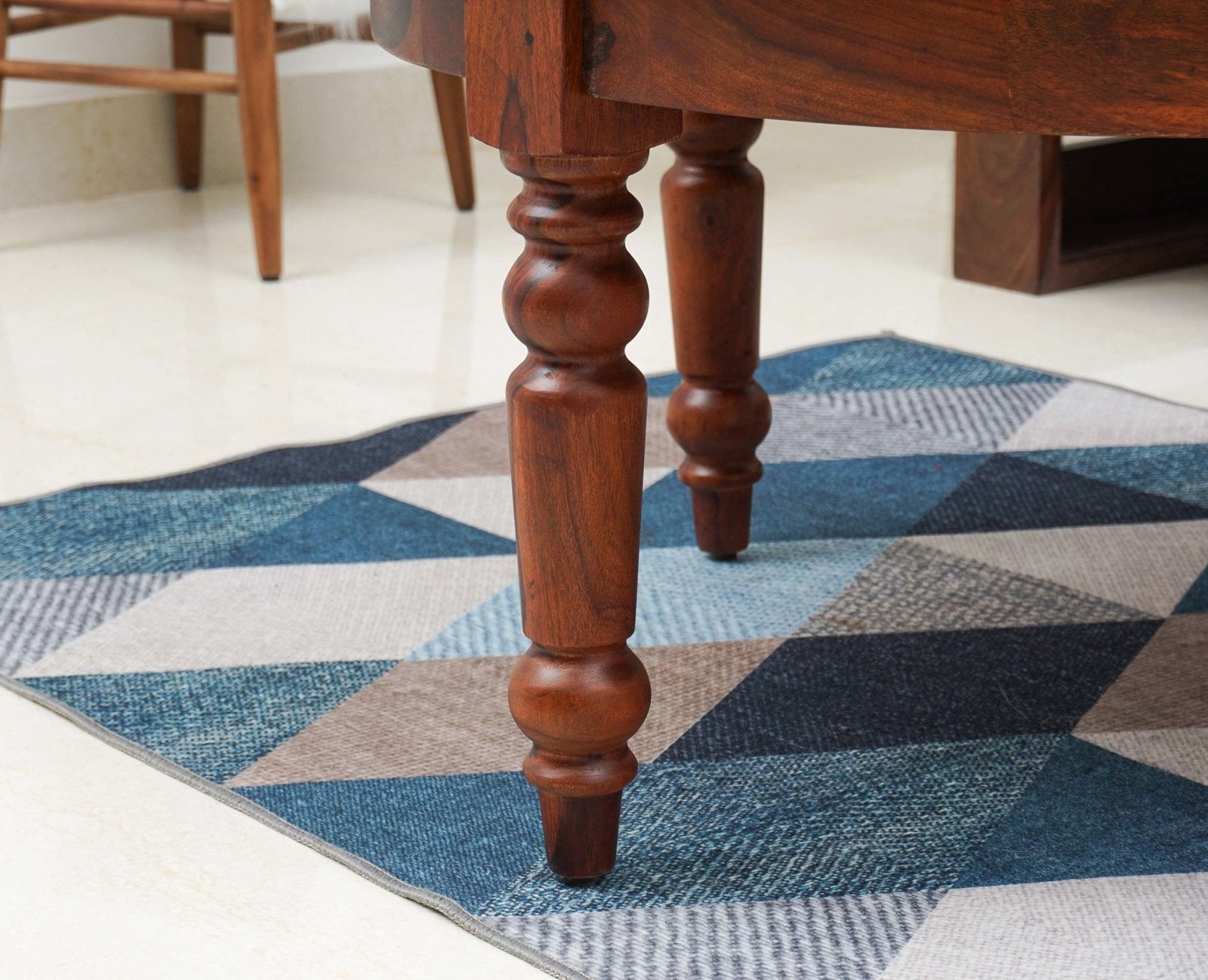 Belgium Sheesham Wood Round Coffee Table