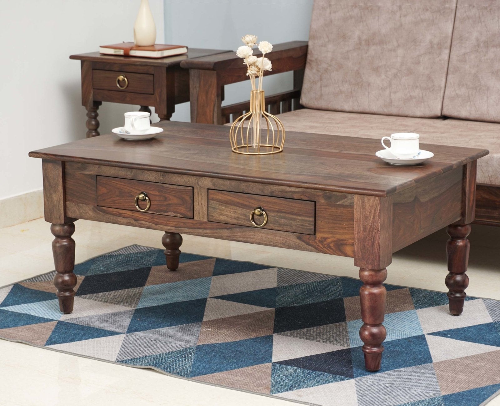 Buy Two Drawer Coffee Table Onliine Upto 50% Off | Furniselan