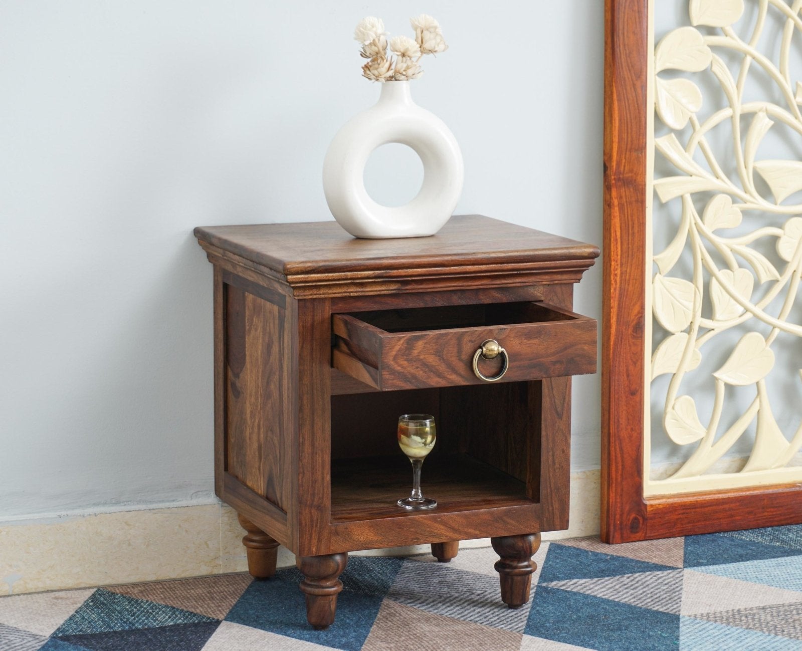 Belgium Solid Wood Bedside Table
