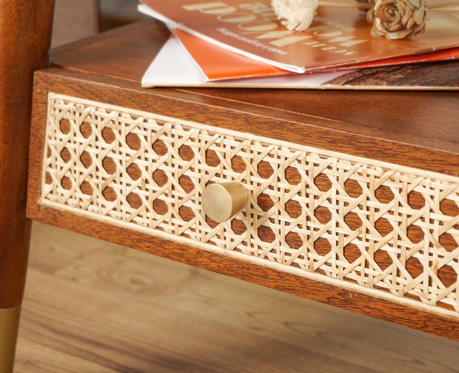 Buy Online Boston solid wood side table with one drawer