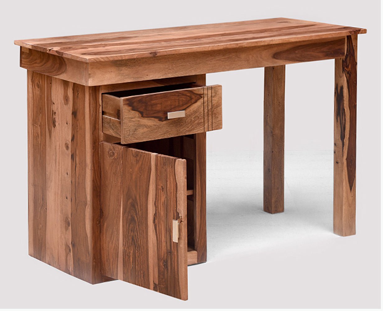 Buy Solid Wood Writing Study Table, Study Laptop Desk with Drawer ...