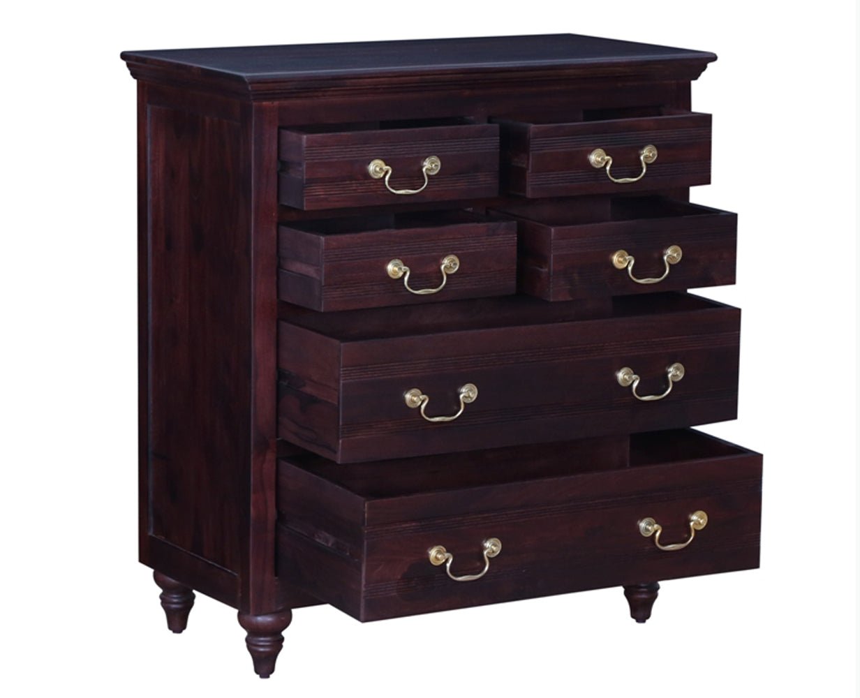 Buy Calgary Solid Wood 6 Drawers Chest Of Drawer Online on Furniselan