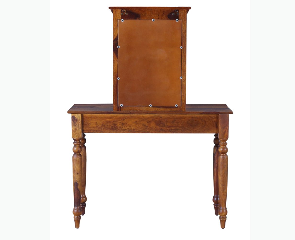 Buy Calgary Solid Wood Dressing Table With Wall Hanging Mirror Online ...