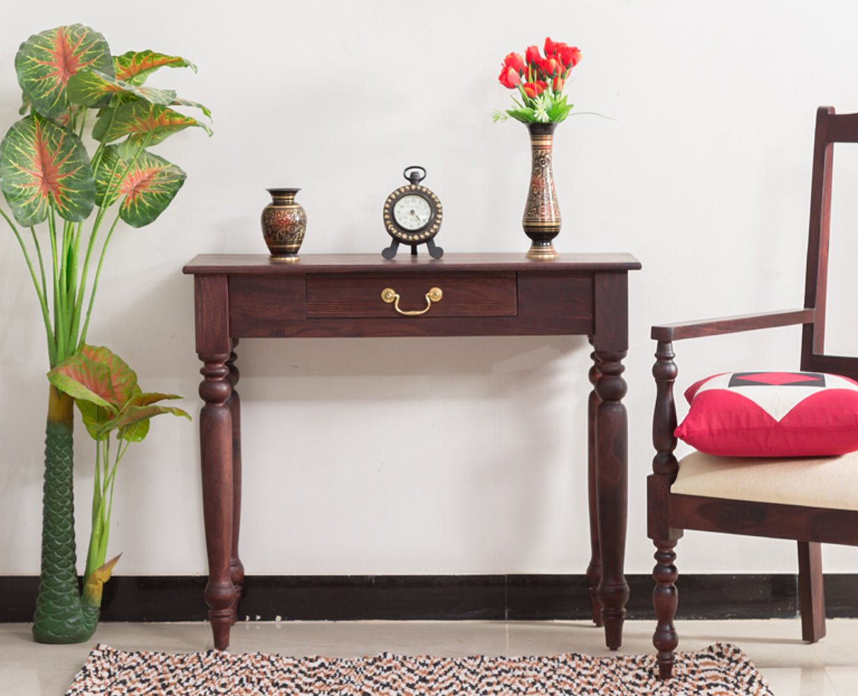 Buy Calgary Solid Wood One Drawer Console Table Online on Furniselan