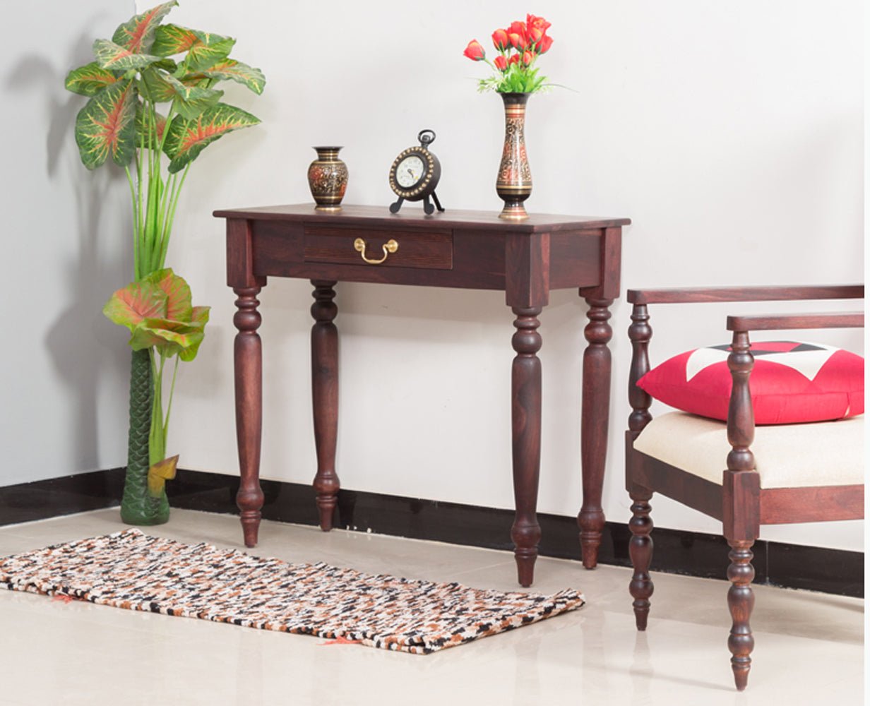 Buy Calgary Solid Wood One Drawer Console Table Online on Furniselan