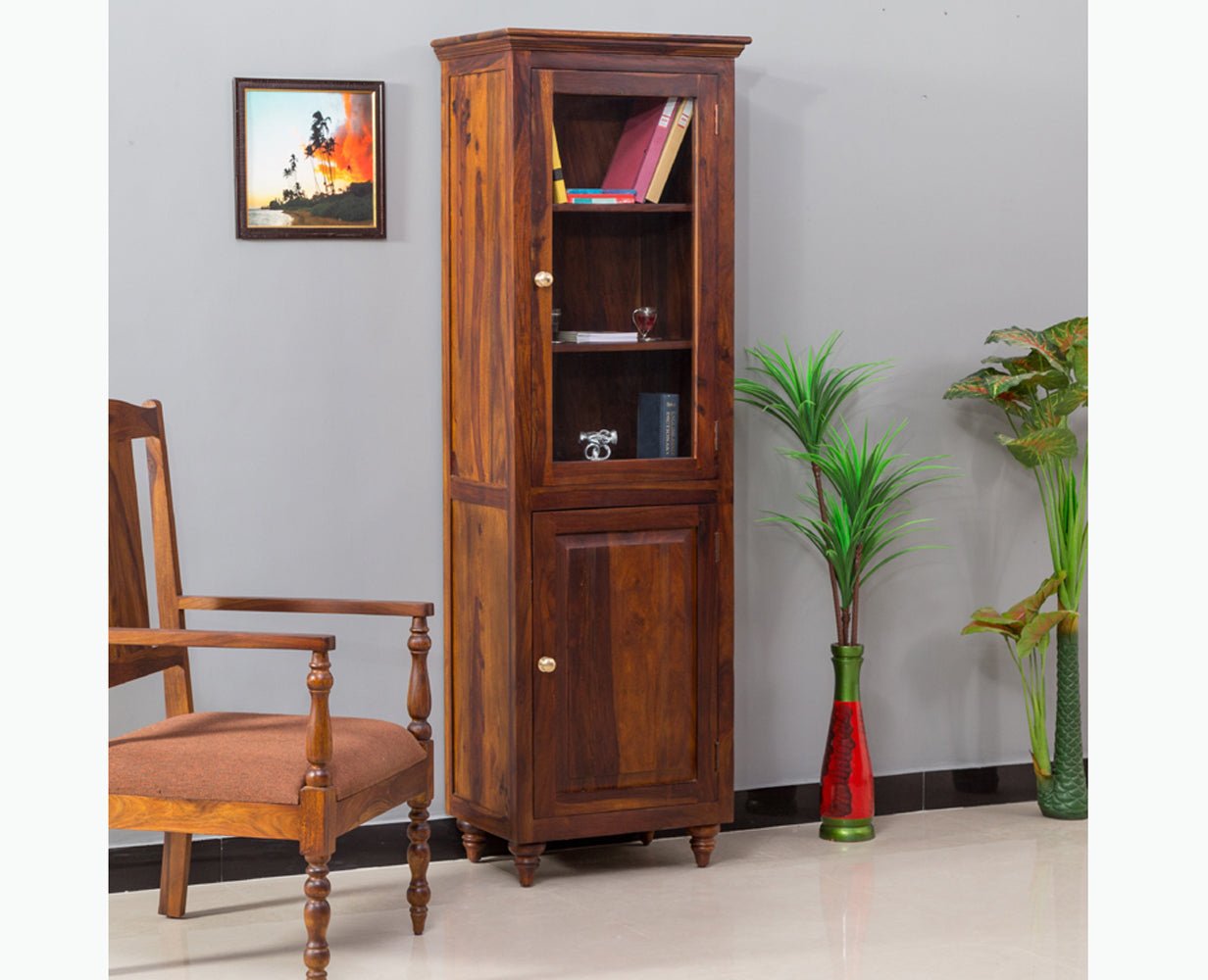 Buy Calgary Solid Wood Two Door Book Case Online on Furniselan