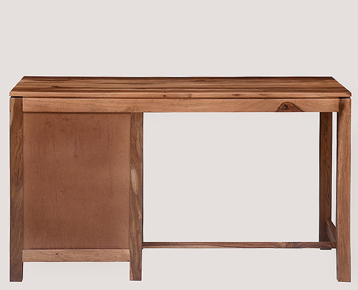 Buy Solid Wood Writing Study Table, Study Laptop Desk with Three ...