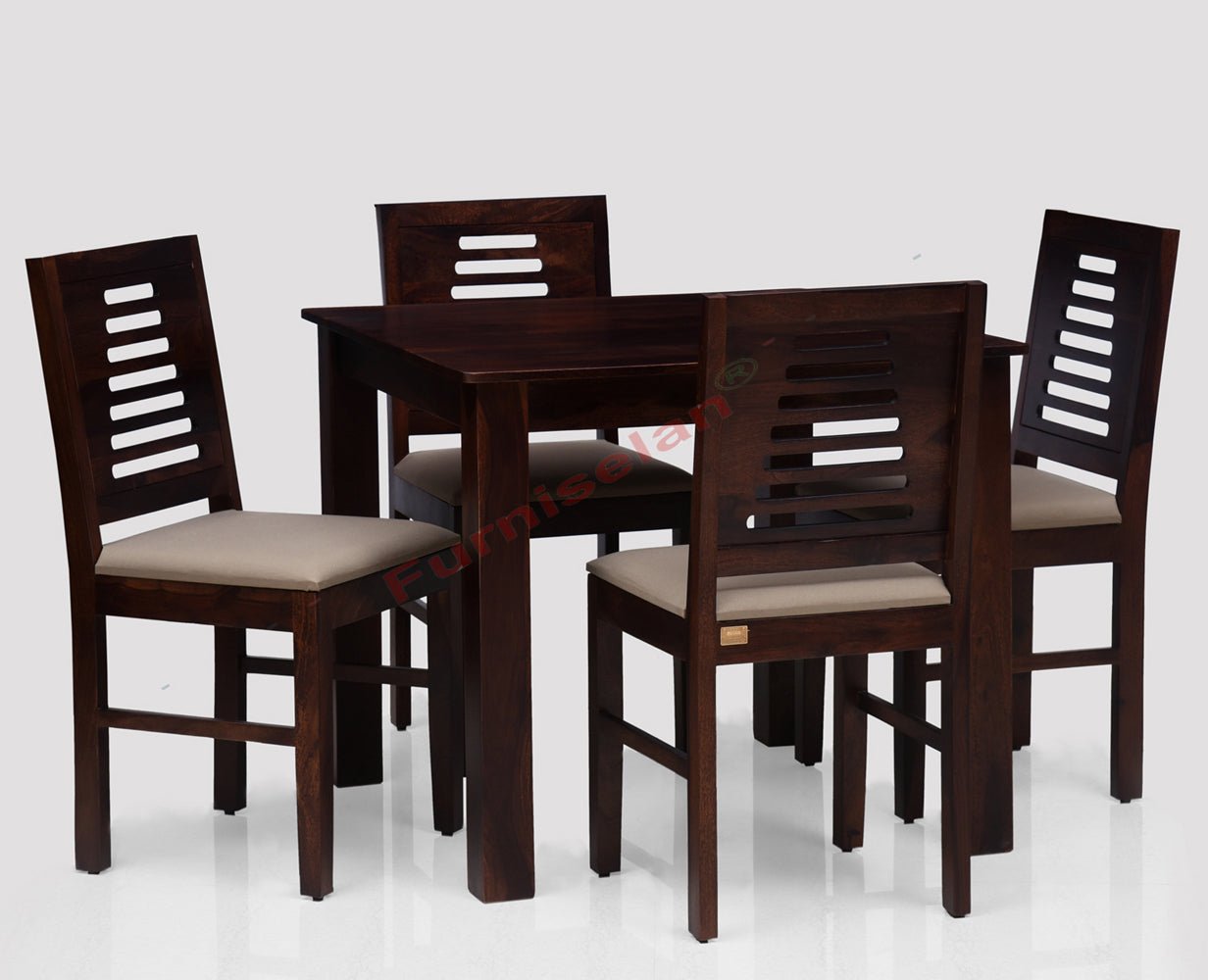 Buy Sheesham Wood 4 Seater Dining Table Set with 4 Chair for Dining ...
