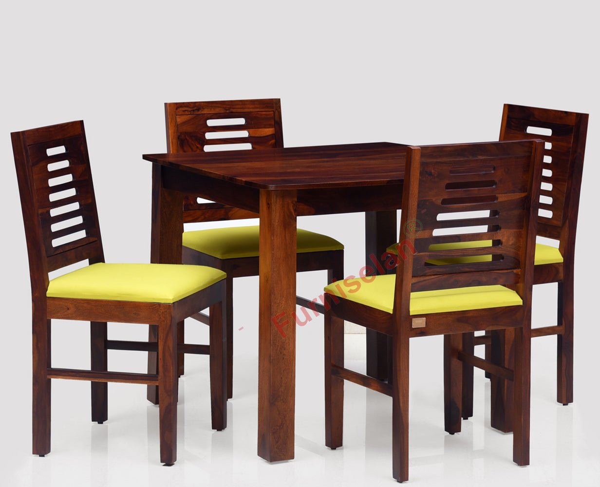 Buy Sheesham Wood 4 Seater Dining Table Set with 4 Chair for Dining ...