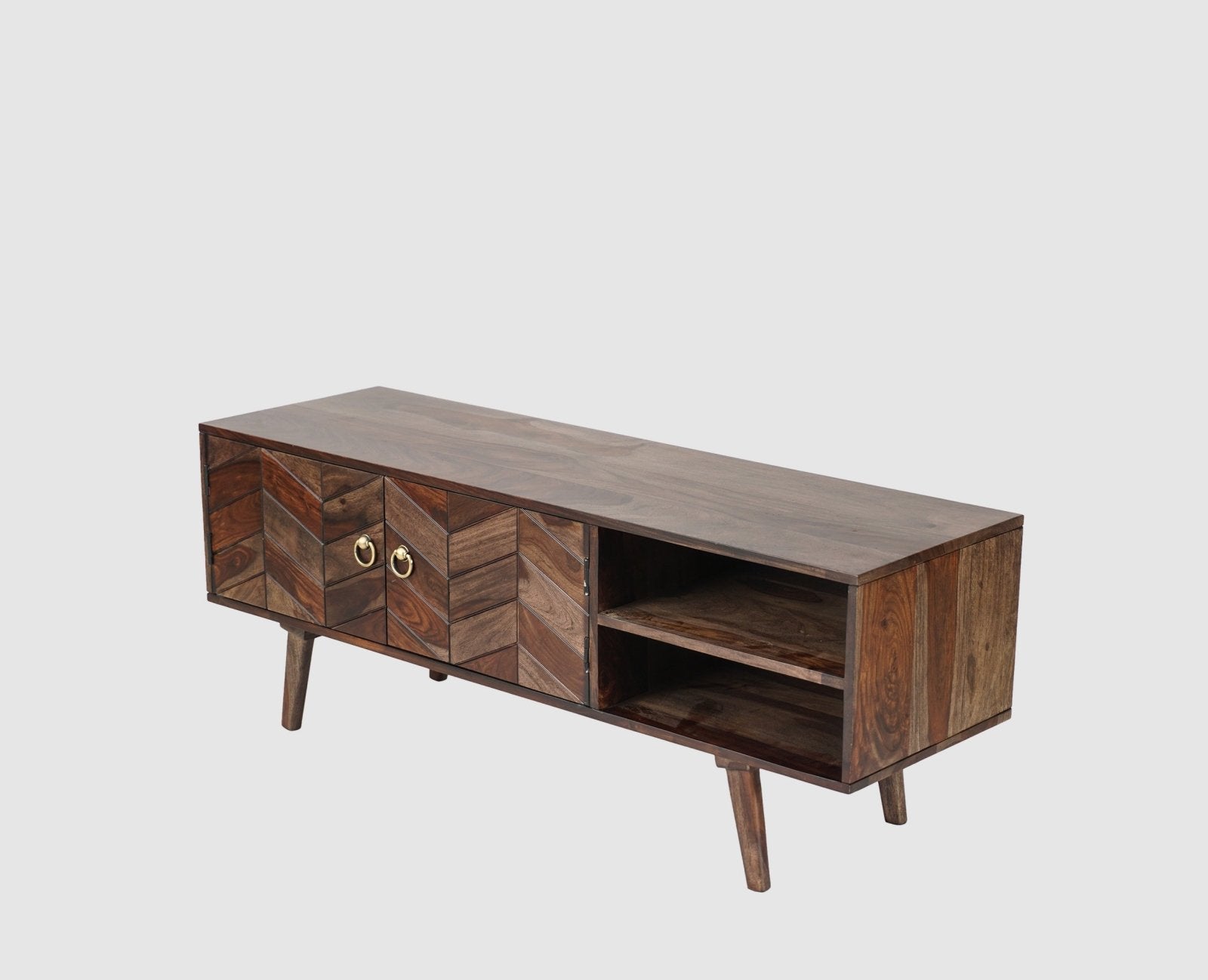 Buy Solid Wood Two Door TV Cabinet Online on Furniselan