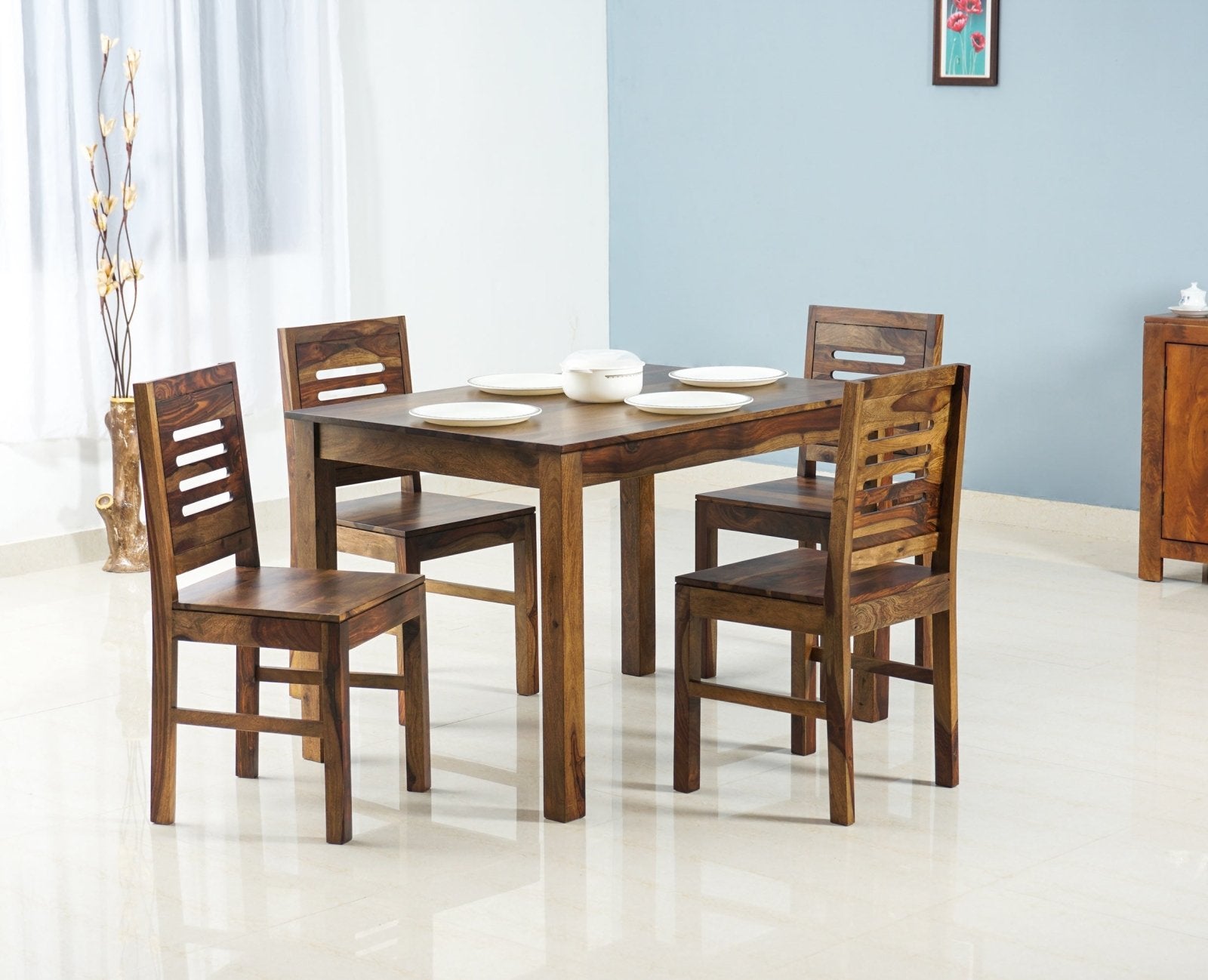 Buy 4 Seater Dining Table with 4 Chair online on Furniselan.