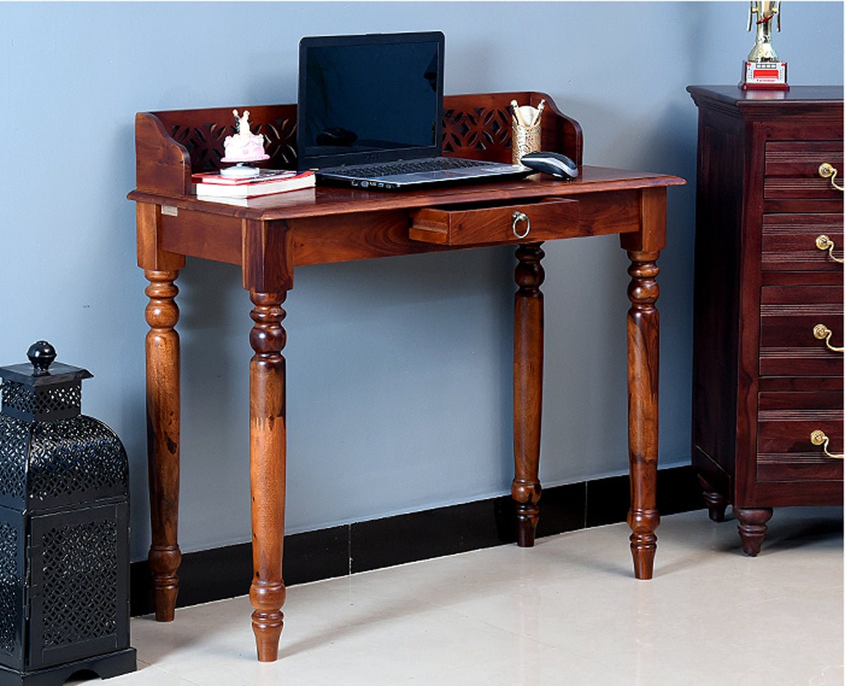 Buy Solid Wood Study Table with One Drawer Online on Furniselan