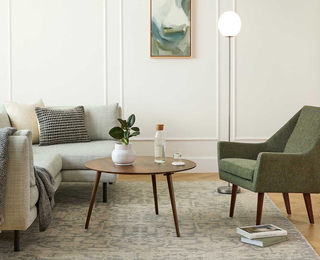 Pearl Solid Wood Round Coffee Table