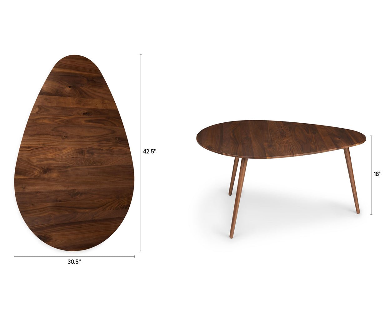 Pearl Solid Wood Triangle Coffee Table