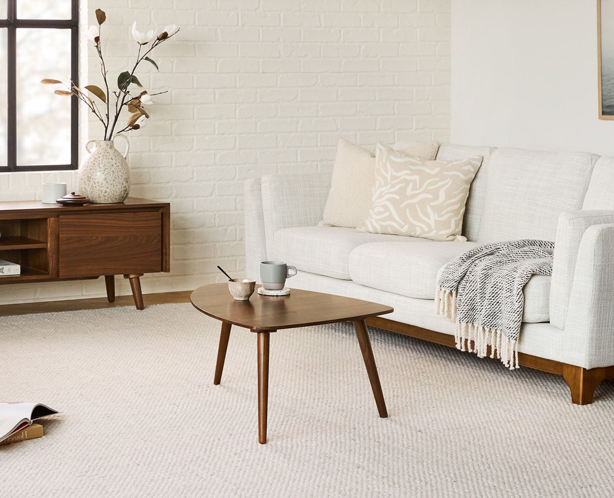 Pearl Solid Wood Triangle Coffee Table