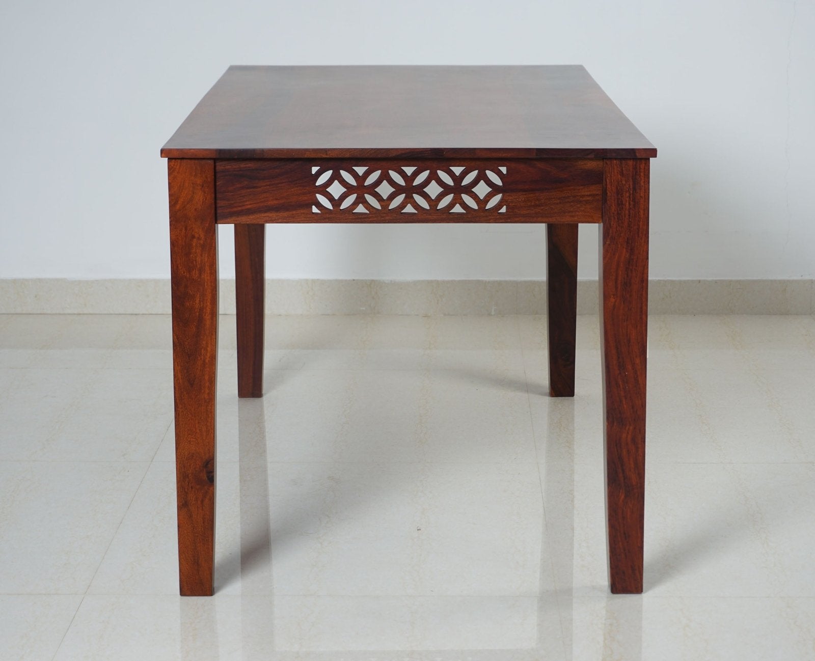 Buy Solid Wood 6 Seater Square Dining Table Set with 6 Chair for Dining ...