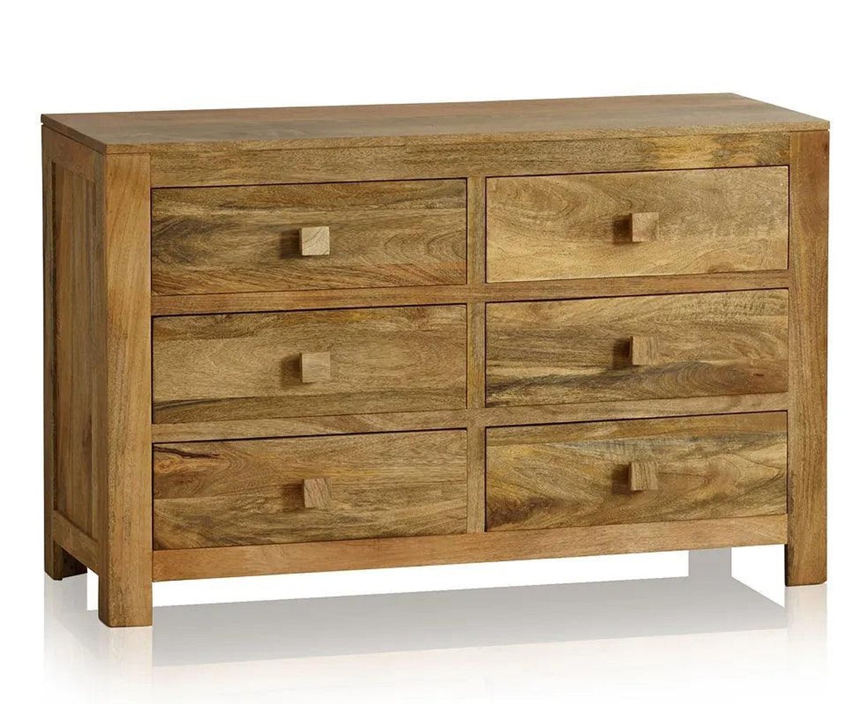 Buy Portugal Solid Wood 6 Drawer Chest of Drawer Online on Furniselan