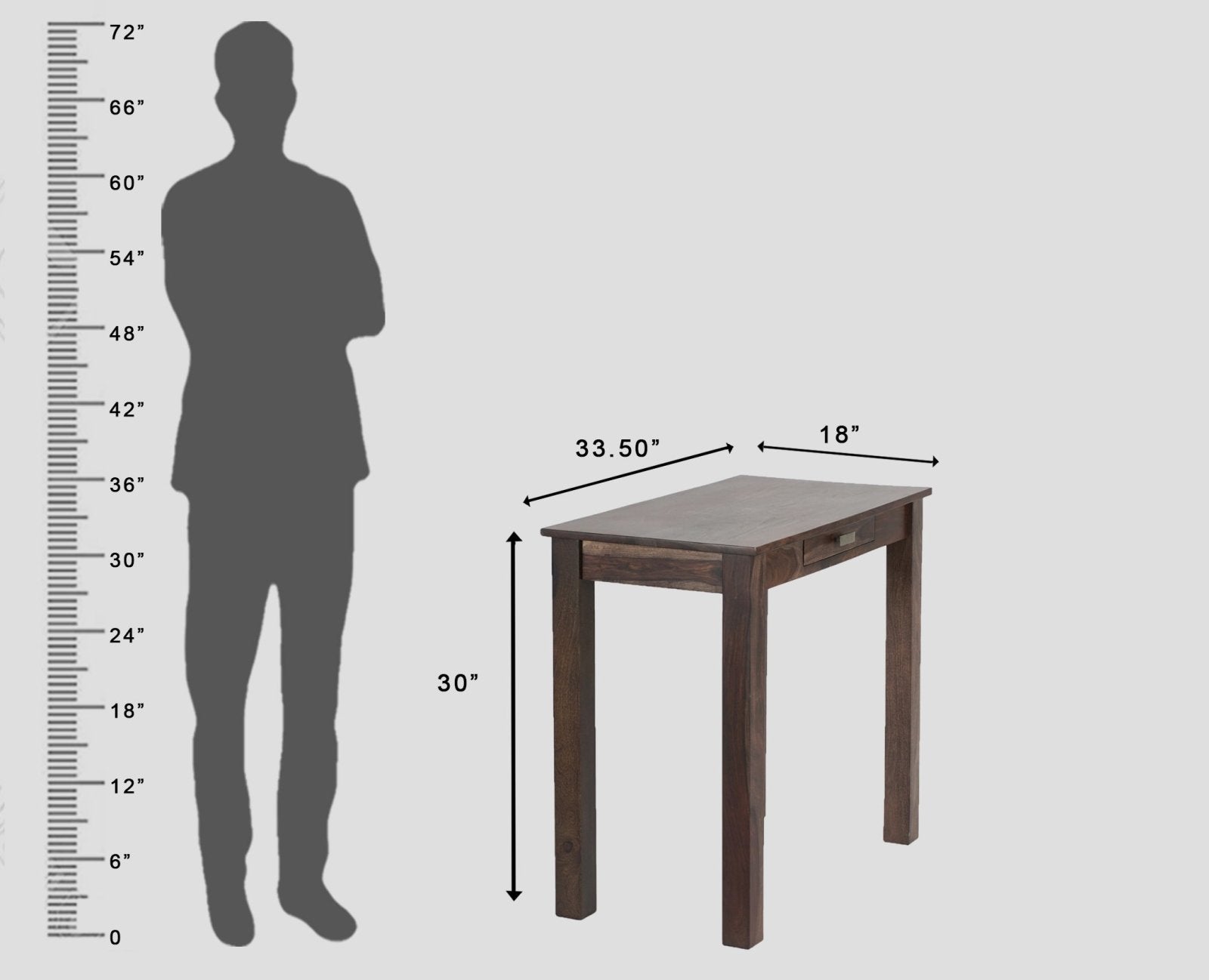 Buy Solid Wood Study Table with One Drawer Online on Furniselan