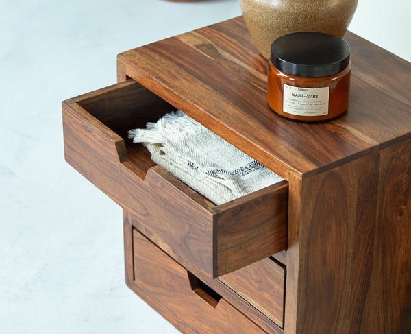 Sidon three Drawer Bedside Table
