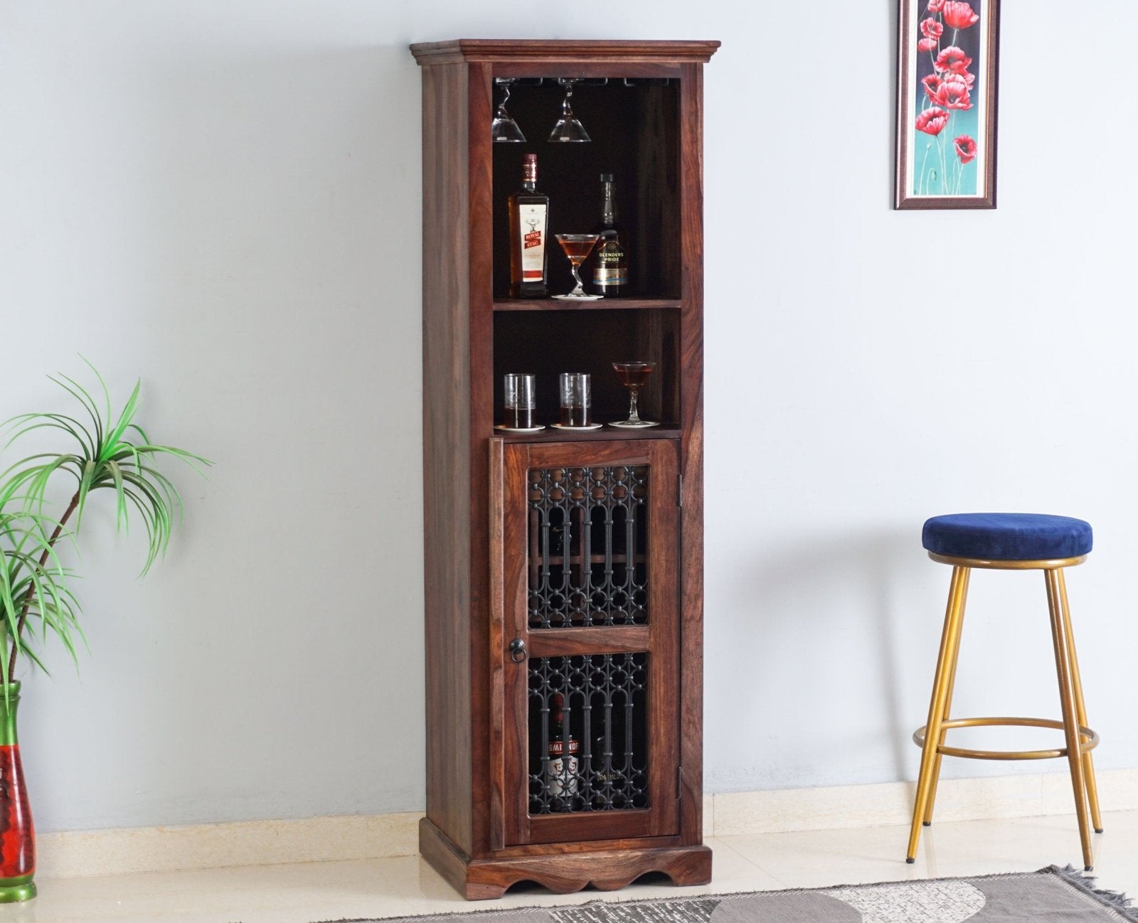 Buy Online 50% Off Wooden Bar Cabinet Unit | furniselan
