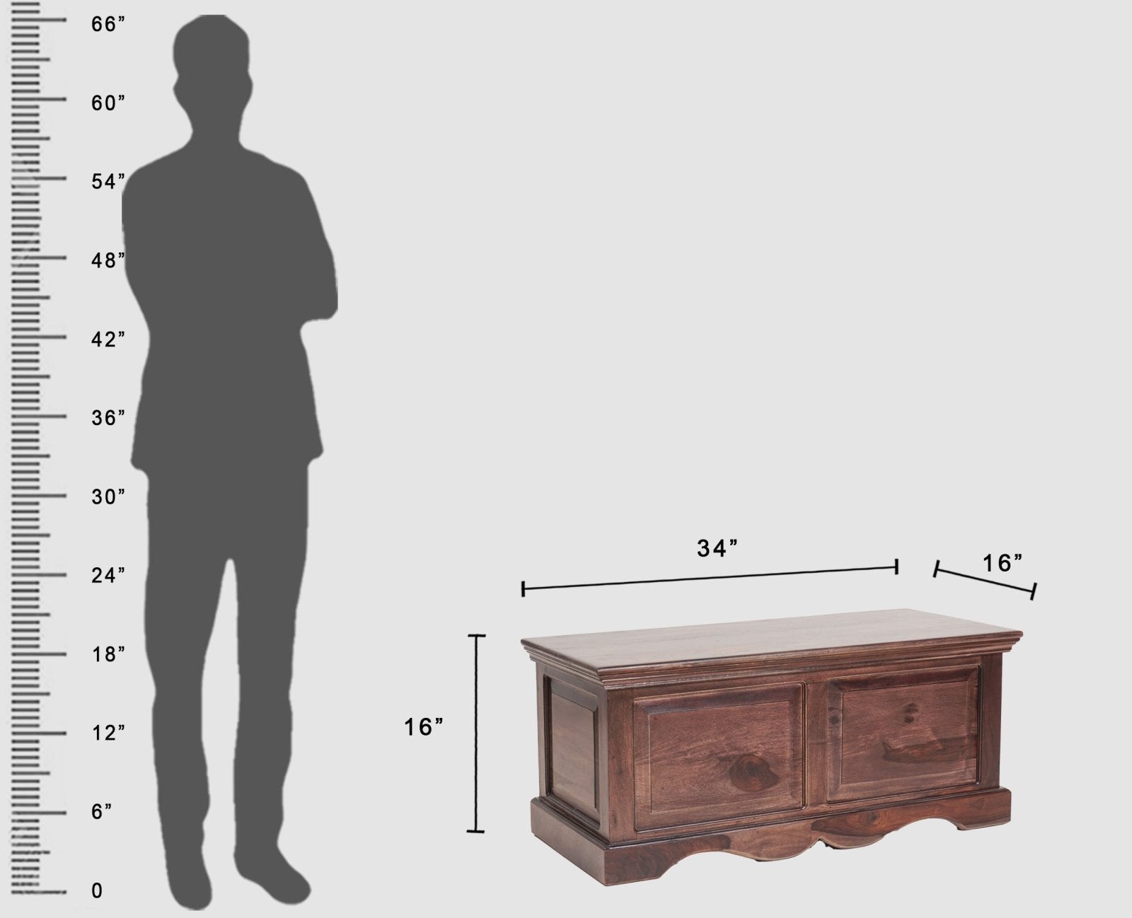 Buy Online Sweden Sheesham Wood Trunk Box