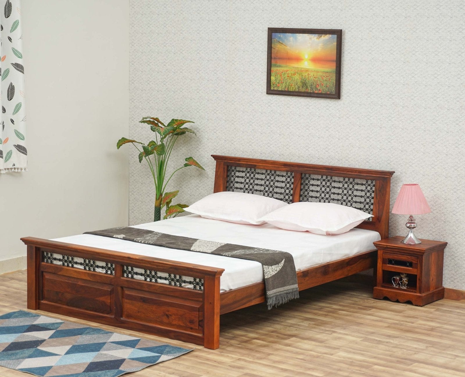 Sweden Solid Wood Queen Size Bed