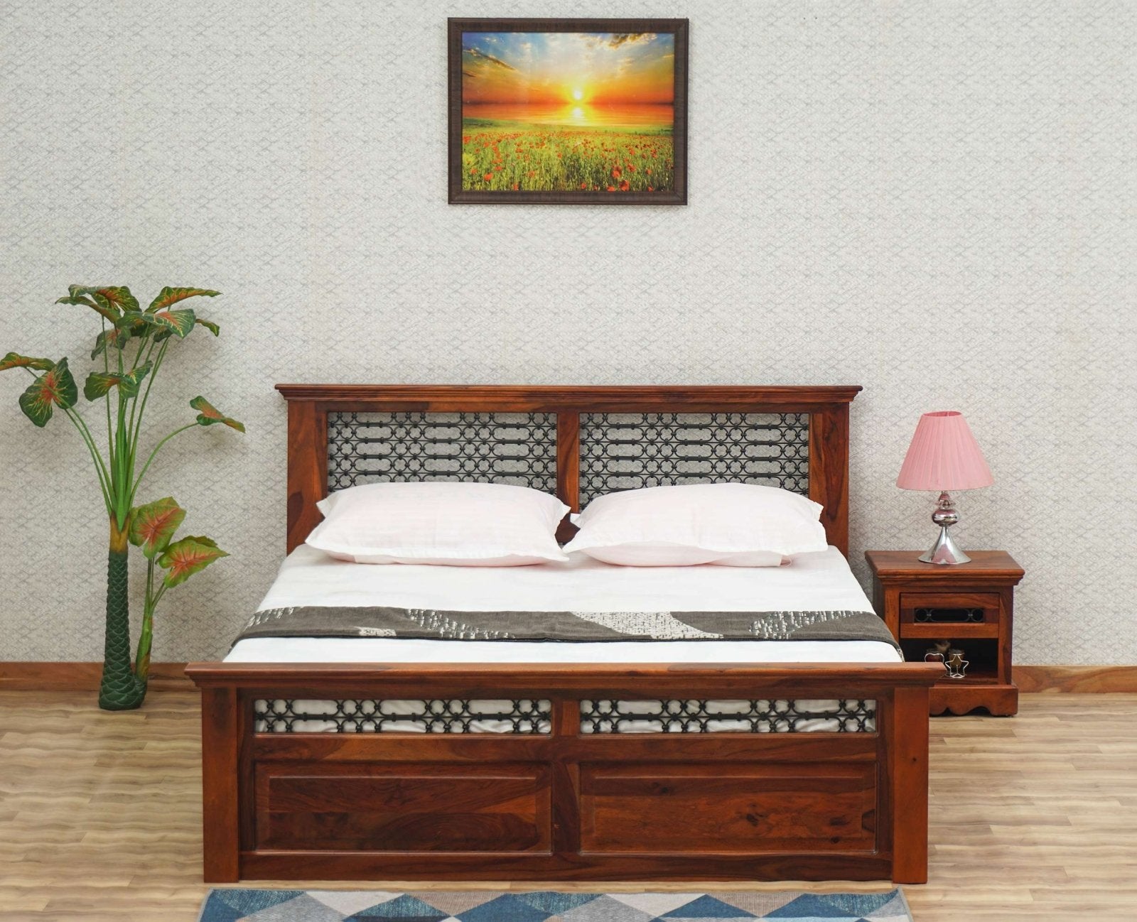 Sweden Solid Wood Queen Size Bed