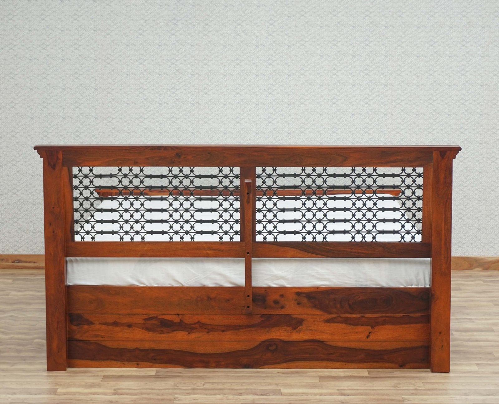 Sweden Solid Wood Queen Size Bed with Box Storage